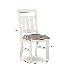 Powell Company Powell Turino Distressed White Side Dining Chair