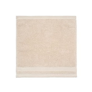 MARTHA STEWART 100% Cotton Bath Towels Set - 6 Piece Set | 2 Bath Towels - 2 Hand Towels - 2 Washcloths | Quick Dry Towels | Plush Towels | Absorbent | Ideal For Everyday Use | Beige Towels