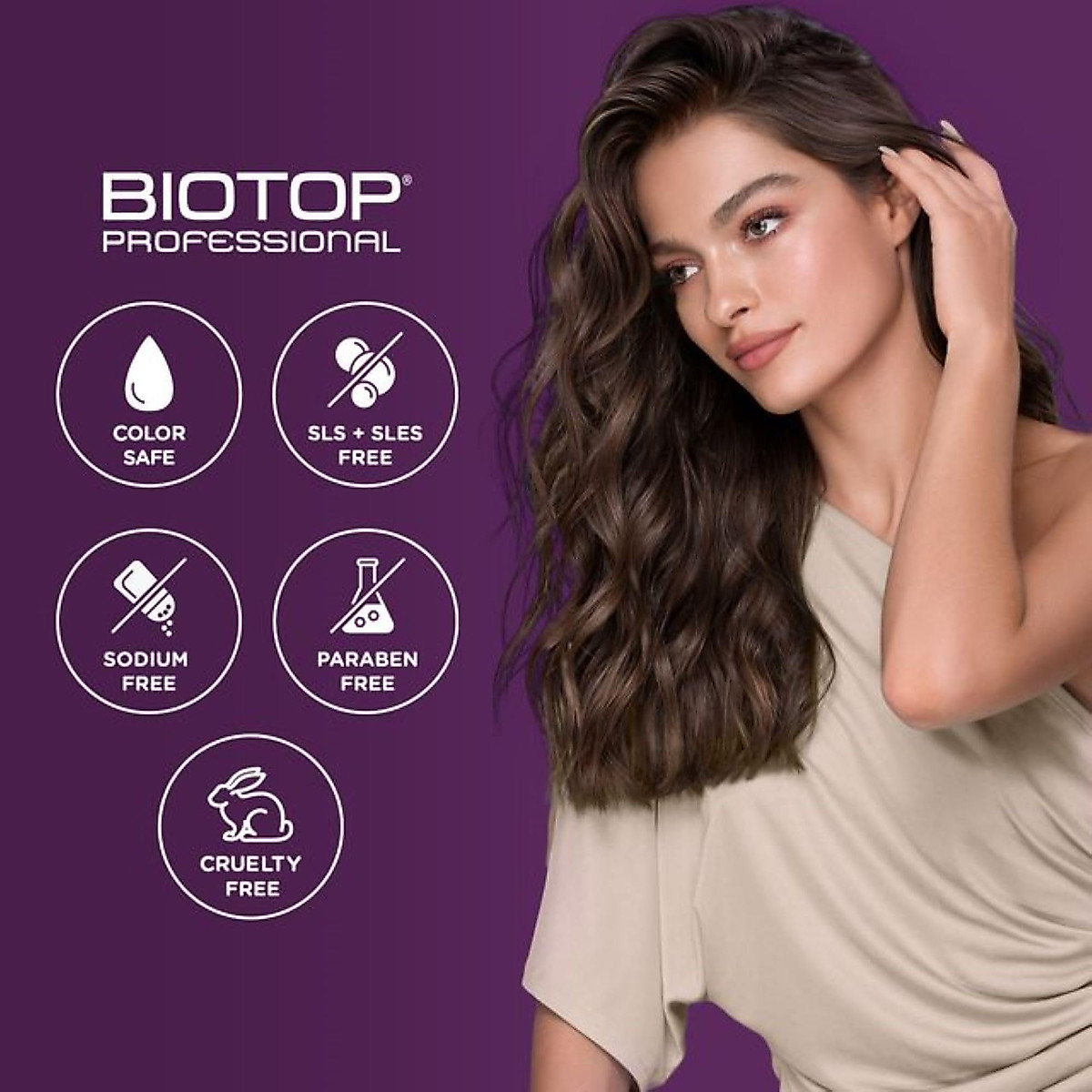 Biotop Professional 69 Pro-Active Hair Shampoo - Frizz Control, Curl Defining & Color Safe Shampoo Made with Coconut Oil, Avocado Oil & Almond Oil - Paraben, SLS & Cruelty-Free Hair Care (11.15oz)