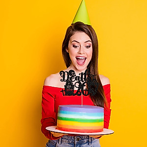 1 Pack Black Glitter Death to My 20’s Cake Topper Rip Twenties/Cheers to 30 Years/Happy 30th Birthday Cake Topper Decorations for Death to My Youth 30th Birthday Party Decorations