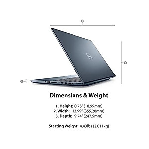 2021 Dell Inspiron 16 Plus 7610 Laptop, 16" QHD+ 3K IPS 16:10 Display, Intel Core i5-11400H, 16GB RAM, 1TB SSD, Backlit Keyboard, Fingerprint Reader, Webcam, Thunderbolt 4, WiFi 6, Windows 10 Home