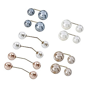 RORPOIR 10pcs Anti Exposure Brooch Silk Scarf for Hair Pearl Brooch Wedding Decoration Pearl Corsage Cardigan Collar Clip Peal Breast Scarf Brooch Pin Shawl Buckle Shawl Brooch Pendant