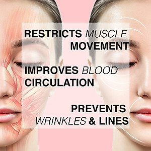 Comfordent Kinesiology Tape for Face & Neck Lift - Non-Invasive Wrinkle Remover - Anti-Wrinkle Myofascial Release - V-line Chin Skin Lifting Sticker Sleep Strip Patch Roll (Beige)