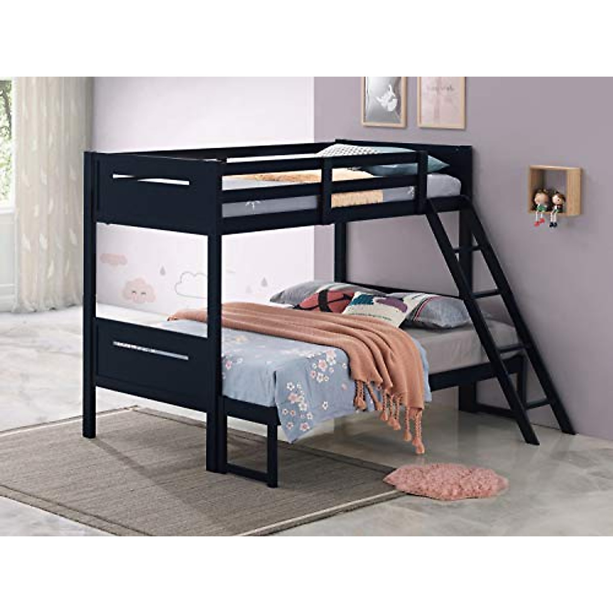 Coaster Home Furnishings Littleton Twin Over Full Bunk Bed Blue