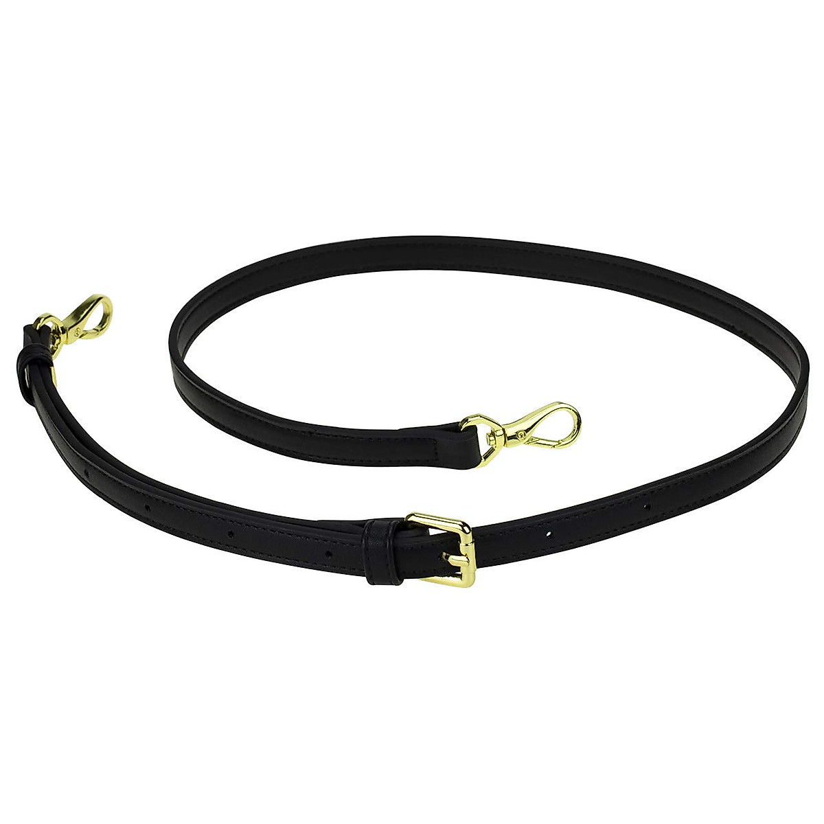 Allzedream Leather Purse Strap Replacement Crossbody Handbag Long Adjustable (Black)