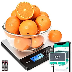 Loftilla Digital Food Scale for Weight Loss, Smart Kitchen Gift Scale for Food Ounces and Grams, Food Weight Scale for Food with Nutritional Calculator, Baking Scale for Cooking, 1g/0.1oz, 11lb/5kg