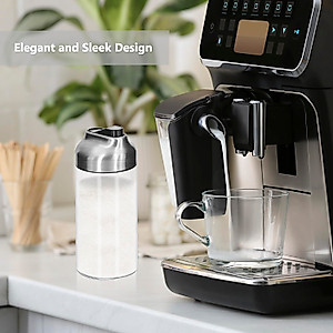 12 OZ Glass Sugar Dispenser with Pour Spout by Aelga, Weighted Pourer, for Coffee,Tea and Baking