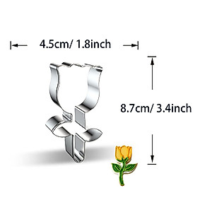 WJSYSHOP Rose Flower Shape Cookie Cutter - B