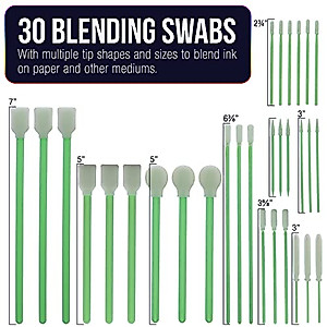 U.S. Art Supply 24 Color Alcohol Ink Set - Huge 30ml Triple Sized 1-oz Bottles - Includes 4-oz Blender & 30 Swabs - Vibrant Highly Concentrated Pigment Dye Paint for Epoxy Resin Art Painting & Crafts