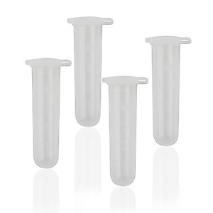 JIUWU Plastic Tube Vial Sample Storage Container 5ml Pack of 50
