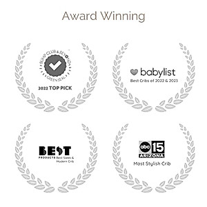 dadada Baby’s 3-in-1 Austin Convertible Crib - Newborn Essentials Baby Bed Fits Standard Crib Mattress - Adjustable Bed Base - Natural