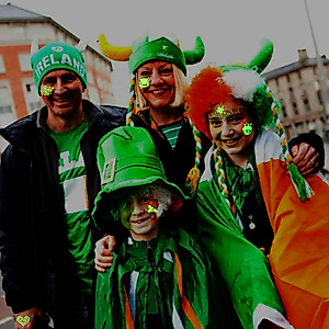 St.Patricks Day Tattoos, 12 Sheets Kids Glow in Dark Tattoos, 100+ Pcs St Patricks Day Stickers, St. patrick's Day Temporary Tattoos Shamrock, Amazing Irish St Patricks Day Decorations Party Favors