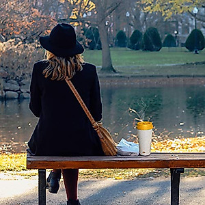 evron Spill Proof Travel Mug with Anti-Leak Locking Lid, Insulated Double-Wall Coffee Mugs for Hot and Cold Drinks (16oz 4 Pack)