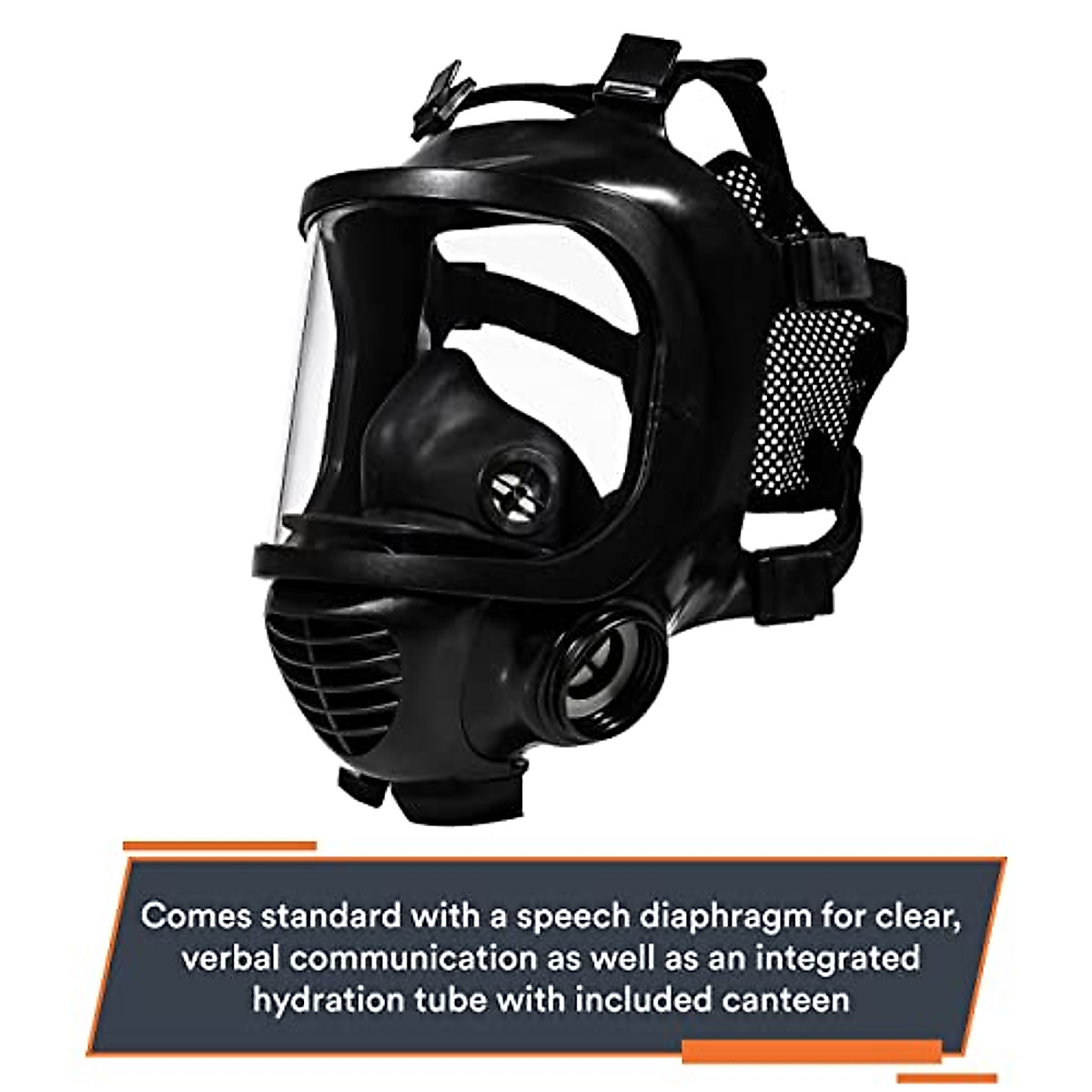 MIRA SAFETY M Certified CBRN Full Face Gas Mask Reusable Respirator Professional Grade (CM-6M Mask WITH Drinking System), 2 Piece Set
