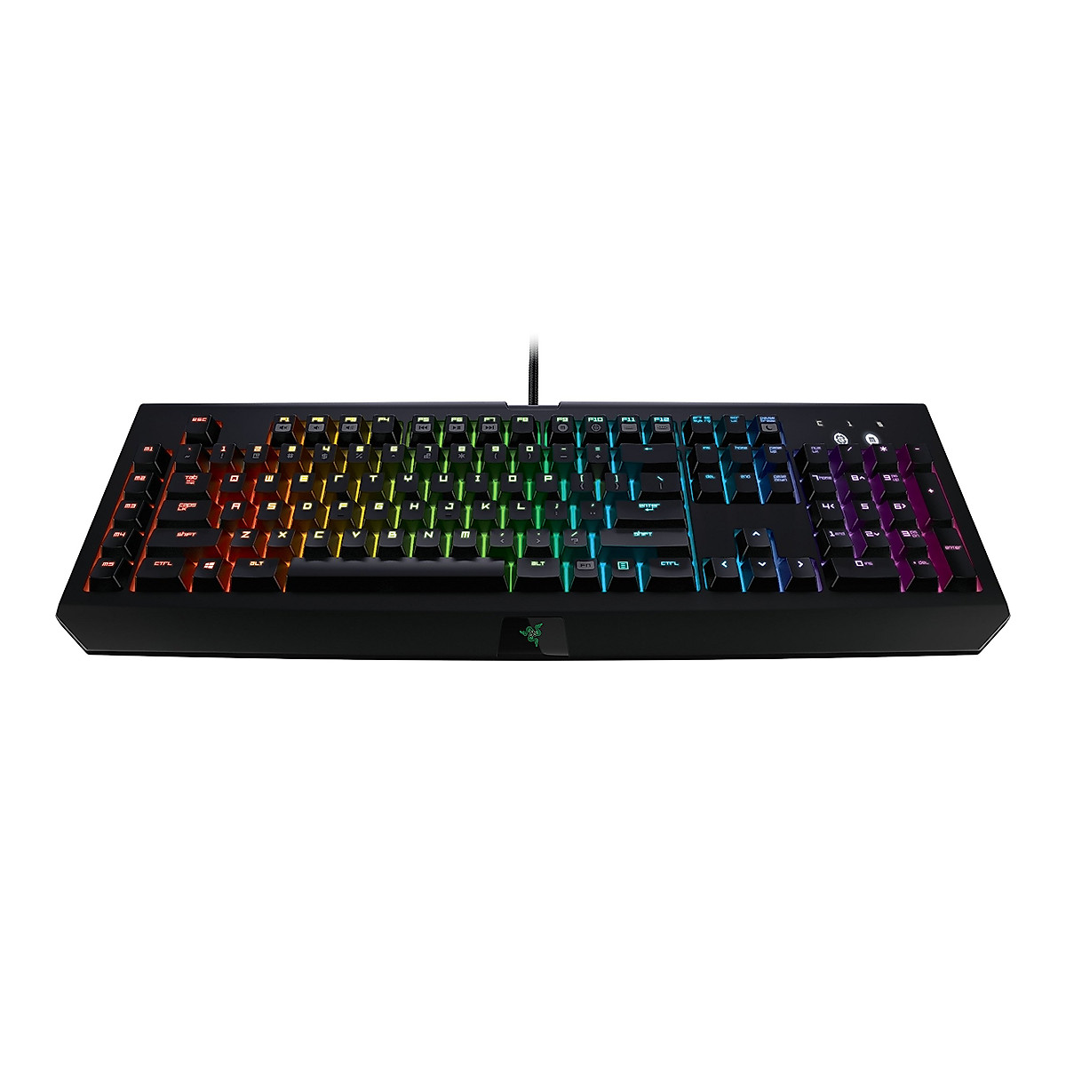 Razer BlackWidow Chroma: Clicky RGB Mechanical Gaming Keyboard - 5 Macro Keys Green Mechanical Switches (Tactile and Clicky)
