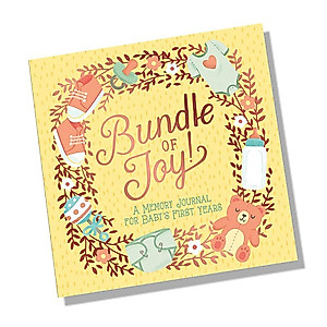 Studio Oh! Guided Pregnancy Journal Bump for Joy - 9" x 9" Bundled with Baby's First Years Guided Journal Bundle of Joy - 9" x 9"