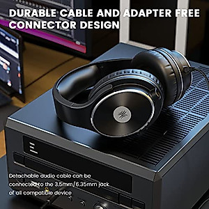 OneOdio Wired Headphones - Over Ear Headphones with Noise Isolation Dual Jack Professional Studio Monitor & Mixing Recording Headphones for Guitar Amp Drum Keyboard Podcast PC Computer