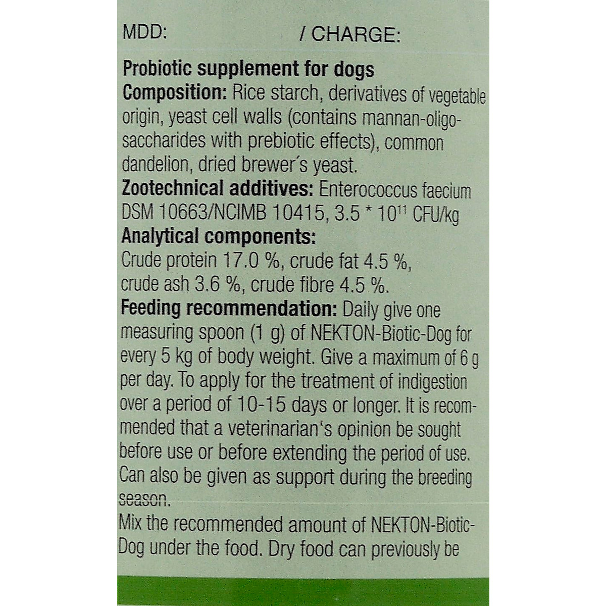 Nekton Biotic-Dog Probiotic Supplement for Dogs 80gm (2.8oz)