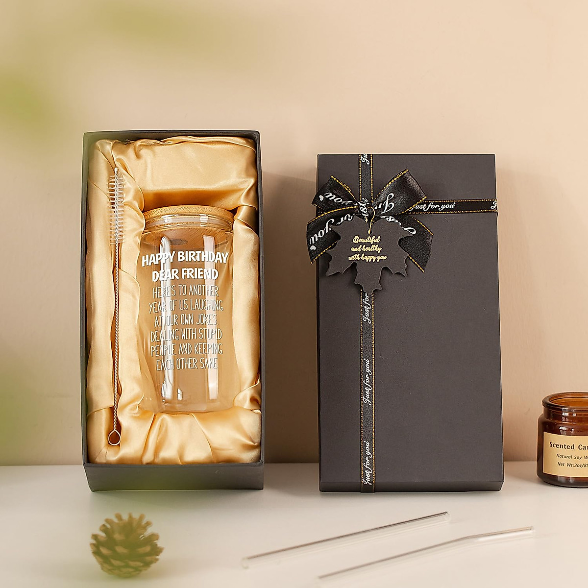 Best Friend Birthday Gifts for Women, Happy Birthday Cup Gifts for Friends Female Unique Friendship Presents for Woman Men Besties Male Bff Coworker Soul Sisters Womens Her Him