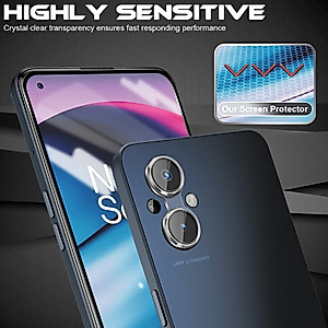 Orzero (2+2) Compatible for OnePlus Nord N20 5G, 2 Pack Screen Protector + 2 Pack Camera Lens Protector, Full Adhesive High Definition Bubble Free Anti-Scratch