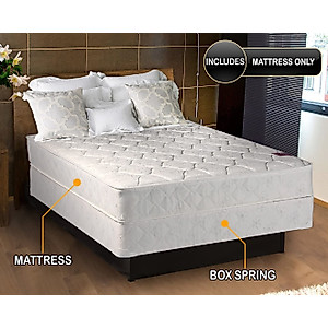 Dream Solutions USA American Legacy Medium Firm Innerspring Full XL Mattress Only with Mattress Cover Protector Included - Fully Assembled, Orthopedic, Spine Support and Longlasting Comfort