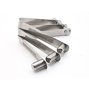 Swimables Stainless Steel Universal V-Clip for All Swimming Pool and Spa Skimmer/Nets, Brushes or Poles - Works for Above Ground or Inground Pools - 3 Pack