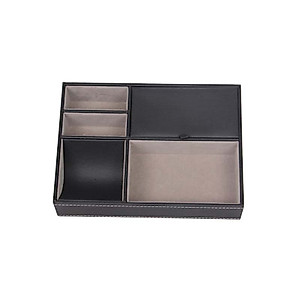 FJVJBNN Storage Box 1pc Pu Nightstand Tray Organizer Men's Desk Locker Room Top Storage Box Household Daily Storage Box