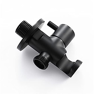 MINJING Toilet Bidet Sprayer Set Black, Portable Hand Bidet Sprayer for Toilet, Body Cloth Diaper Sprayer, Brass Wall Mounted Bidet Faucet, Single Cold Water