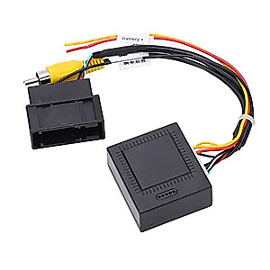 Qiilu Backup Camera Rear View License Plate Reverse Camera 12V 5W RGB to AV Converter Decoder Box Adapter Backup Camera Parts Replacement for Magotan CC