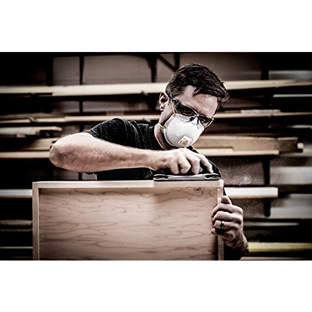 3M Respirator, Cool Flow Valve, Paint Sanding, Lightweight, Disposable, Filter Media, Stretchable, Easy Breathing, 10-Pack