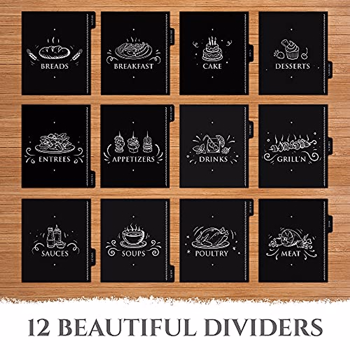 Plaid Recipe Organizer with 50 Recipe Cards 4x6 and Full Page Dividers, Recipe Book Binder, Recipe Binder Kit, Recipe Binder, Cookbook Binder, Recipe Organizer Binder, Recipe Books Holder.