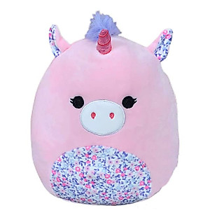 Squishmallows Official Kellytoy Easter Squad Squishy Soft Plush Toy Animal (5 Inch, Mikah Unicorn (Floral Belly))