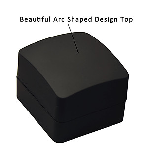 LED Earring Jewelry Gift Box for Wedding, Proposal, Birthday...Luxury LED Diamond Stud Earring Jewelry Gift Box with Light for Women for Men (Black Earring Box)