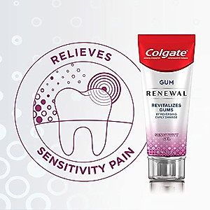 Colgate Renewal Gum Toothpaste Gel, Sensitive Toothpaste for Gingivitis and Improved Gum Health, Mint Gel, Sugar Free, Enamel Safe, Gluten Free, Vegan, 2 Pack, 3 Oz Tubes