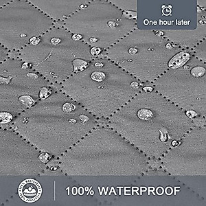 TAOCOCO Waterproof Couch Blanket Dog Bed Cover Couch Cover Pet Blanket for Couch Sofa Chaise Bed, Reversible Sectional Sofa Slipcovers Furniture Protector for Pets Kids (Light Gray, 52x82 Inches)