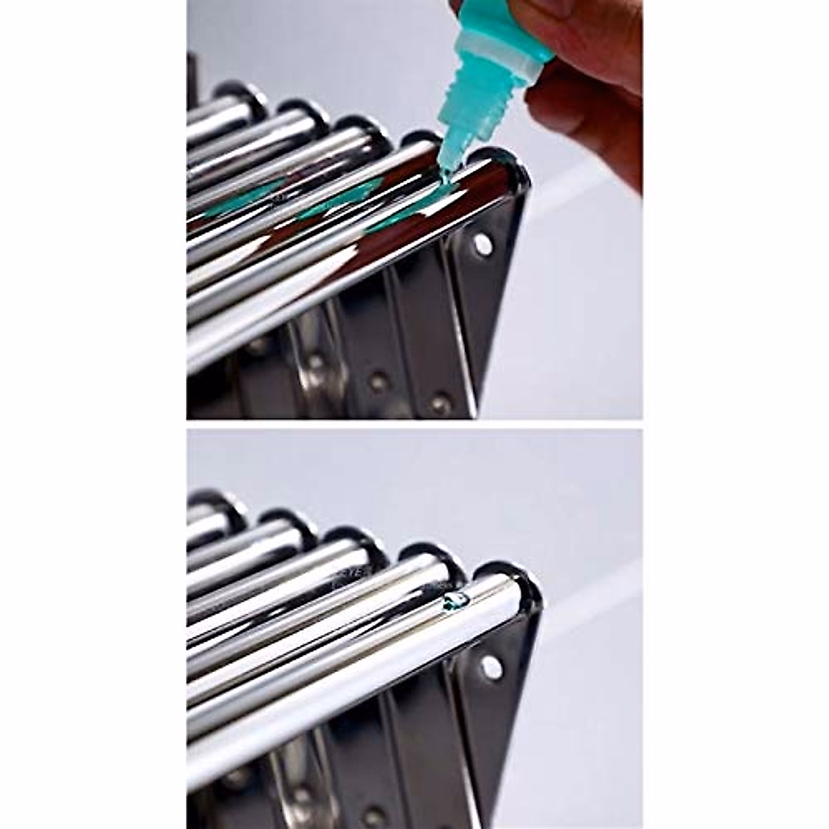 YAWEDA Rust-Proof and Space-Saving Indoor and Outdoor Hangers Stainless Steel Durable Wall Mount Clothes Double Pole Drying Rack for Bathroom Kitchen Hotel (Size : 50-77cm)