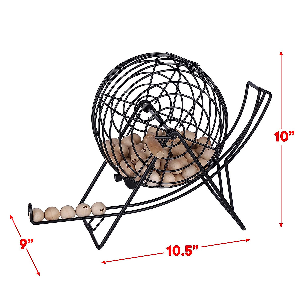 LOLO TOYS Professional Deluxe Bingo Game Set – Bundle with Dominoes Set – Bingo Balls with Cage – Cards - Storage Bag. Bingo Games for Family Kids and Adults