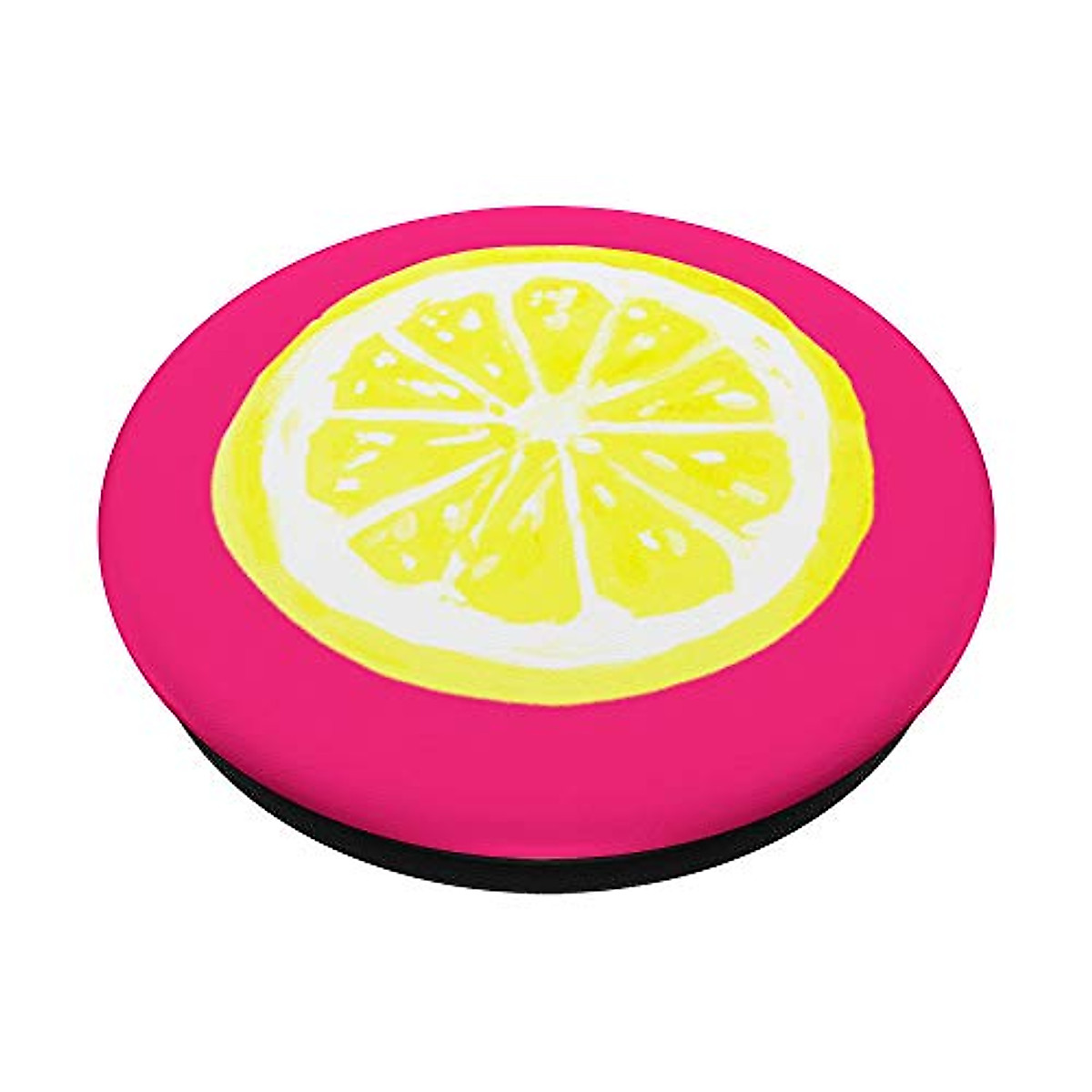 Lemon Slice Yellow on Hot Pink