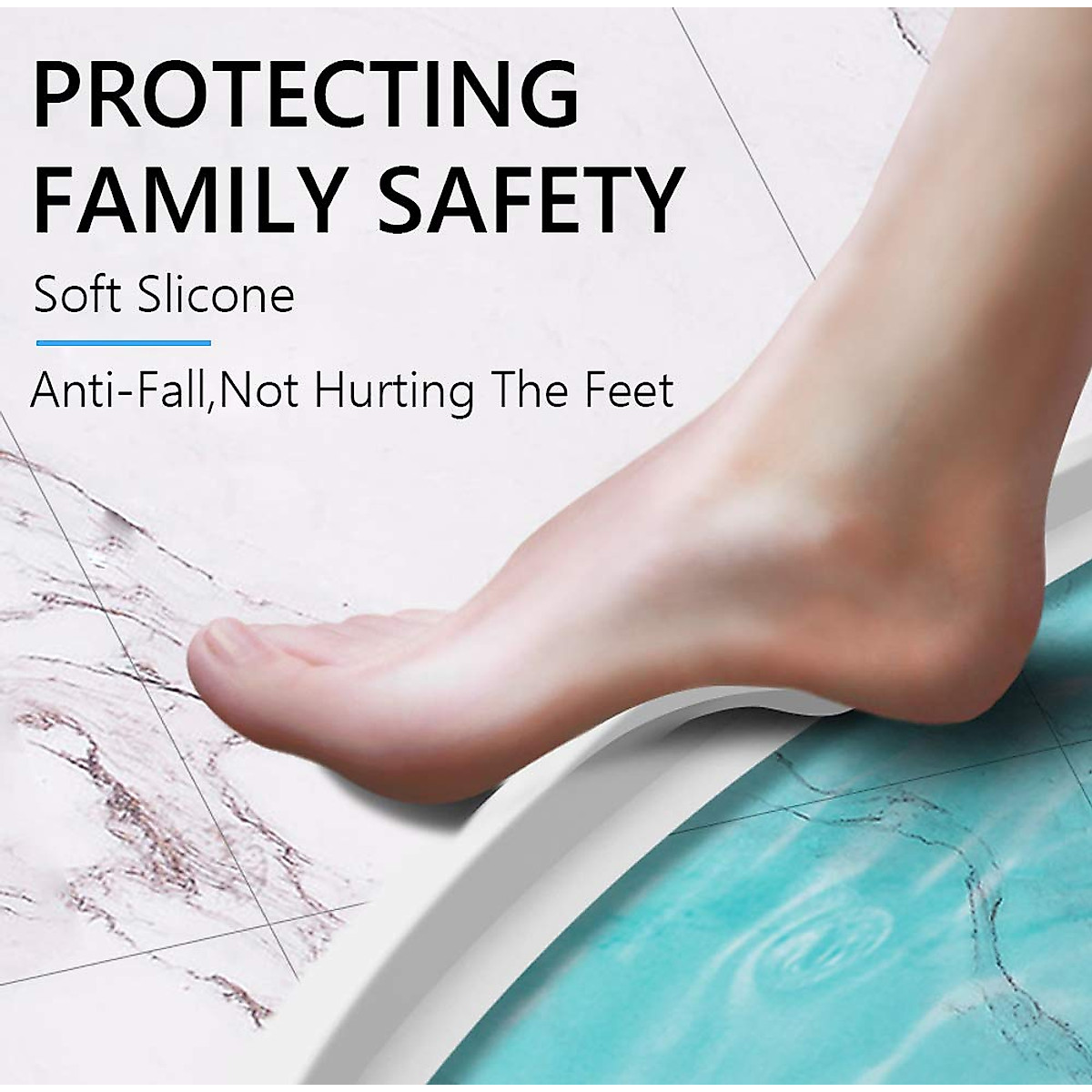 Duzzy 67 Inch Shower Threshold Water Dam, Collapsible Shower Dam Water Barrier, Silicone Water Stopper Shower Splash Guard for Walk in Shower, Wheelchair Accessible