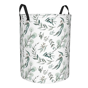 Laundry Basket Eucalyptus Collapsible Laundry Hamper Lightweight Storage Bin for Bedroom Bathroom Toys Organizer Nursery Medium