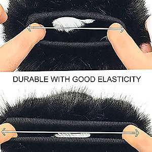 DUOQIAN Women Winter Faux Fur trim Boot Cuffs Socks Crochet Knitting Short Leg Warmers 4 Pack