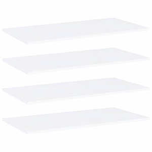 (Fast Delivery) Wall Mounted Floating Shelves, Display Ledge, Storage Rack for Room/ Kitchen /Office Bookshelf Boards 4 pcs White 31.5"x15.7"x0.6" Chipboard