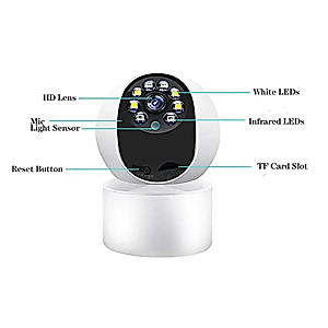 WiFi Plug-in Indoor Security Camera 360-degree Wireless 1080P 2.4GHz Pan Tilt Home Smart Surveillance Camera for Pet/Baby Monitor with Night Vision Motion Detection Dog Camera