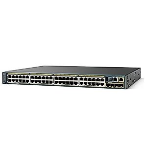 (Renewed) Cisco WS-C2960S-48LPS-L Catalyst 2960S 48 GigE PoE 370W 4 x SFP, Lan Base