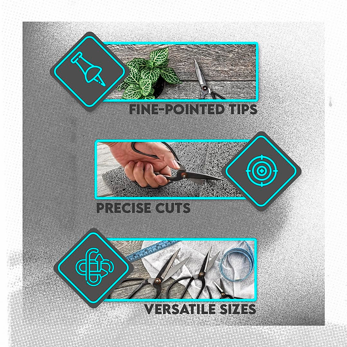 SE 3-Piece Chinese Scissors Set (8", 6", and 4") - SC616