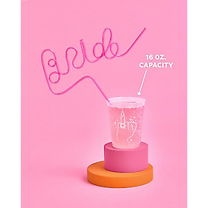 xo, Fetti Bachelorette Party Ring Finger Reusable Cups - 16 Frost Flex Cups | Bach Party Drinkware, Cute Bridal Shower Supplies, Engagement Reusable Cups, Bride To Be Decorations, Bridesmaids Favors