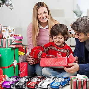 1:24 Scale Model X Alloy Car Model Diecast Toy Vehicles for Kids, Car Model Toy，Pull Back Alloy Car with Lights and Music,Gifts for Boys and Girls.(1:24 Model X~ Black)