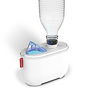 Boneco Hotel Room PET Bottle Reservoir Ultrasonic Travel Humidifier w/Variable Output, Auto Shut-Off, Empty Indicator, and Included Travel Bag, White