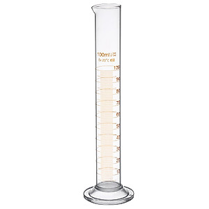 Ronyes Lifescience 100 mL Glass Graduated Cylinder Measuring Single Metric Scale 2 Pcs with Brush (Pack of 2) …