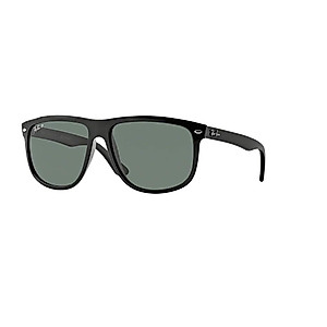 Ray-Ban rb4147 601/58 60m black/green polarized Square Sunglasses for men for women + Bundle with designer iwear eyewear kit